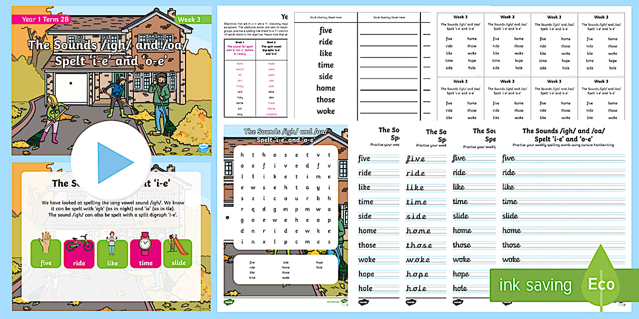 Year 1 Term 2B Week 3 Spelling Pack (teacher made) - Twinkl
