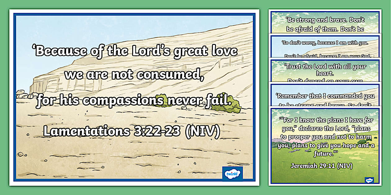 Motivational Old Testament Bible Quotes Display Poster Pack