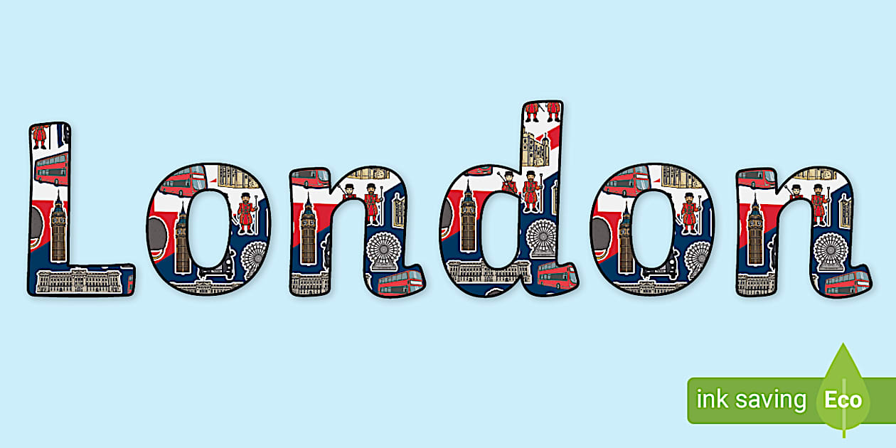 London Display Lettering (teacher made) - Twinkl