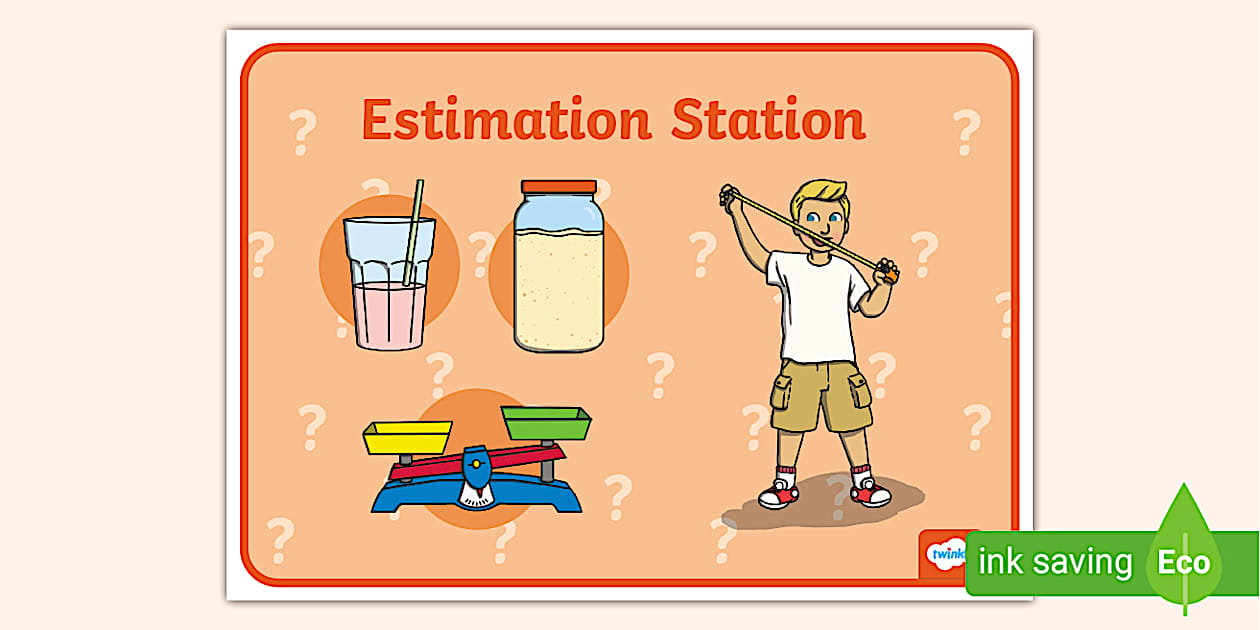 👉 Estimation Station Display Poster Teacher Made