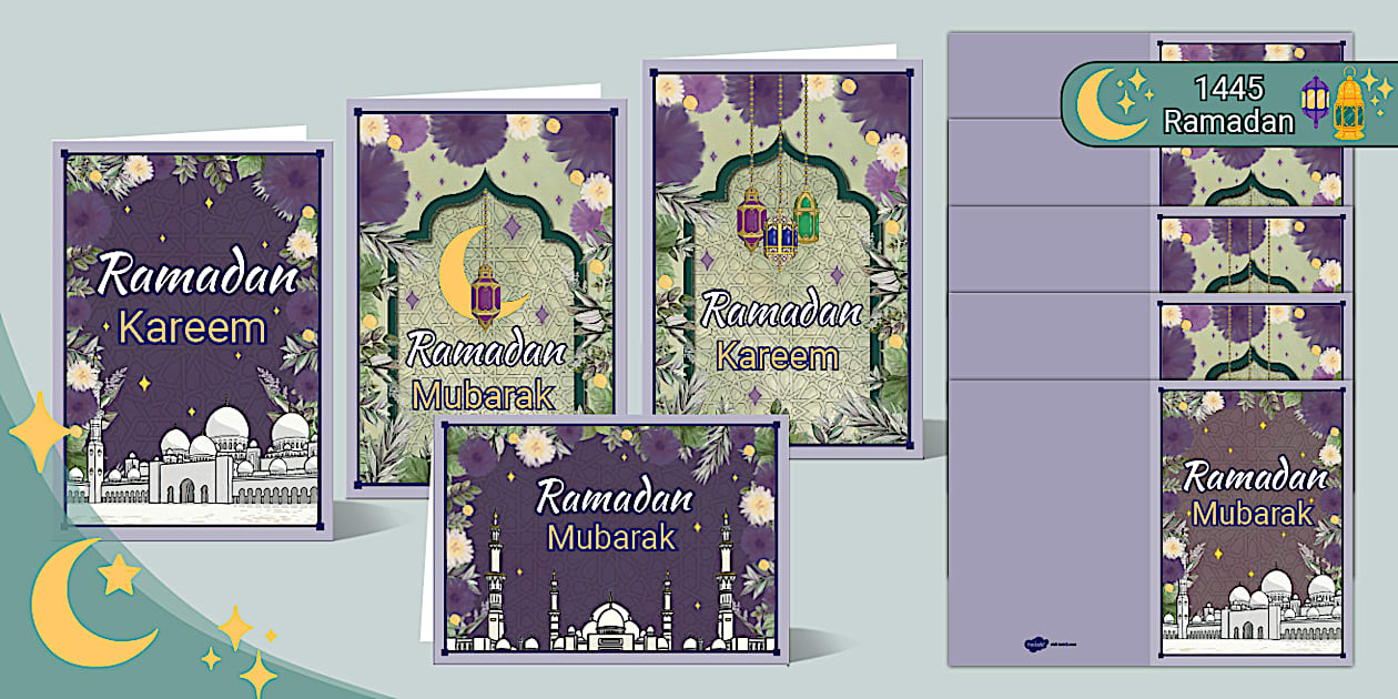Ramadan Greeting Cards (teacher made) - Twinkl