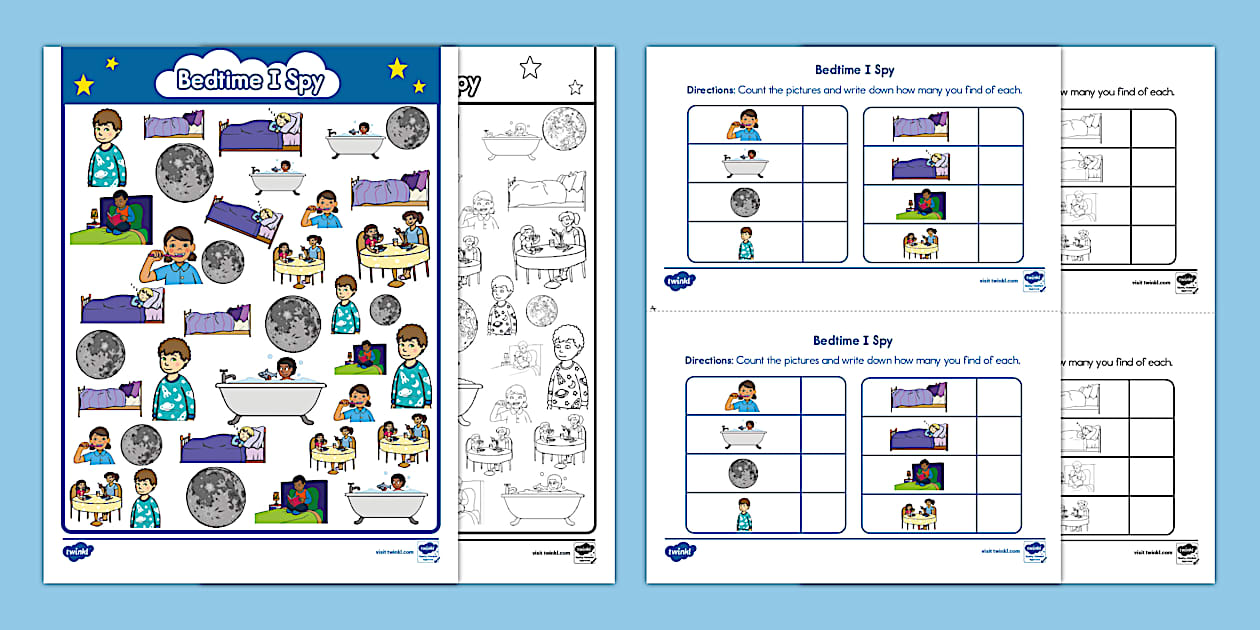 Bedtime I Spy Activity (teacher made) - Twinkl