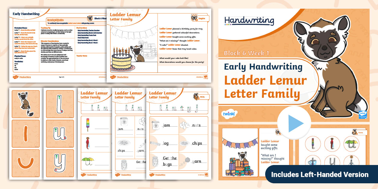 Early Handwriting Block 6 Week 1 Pack