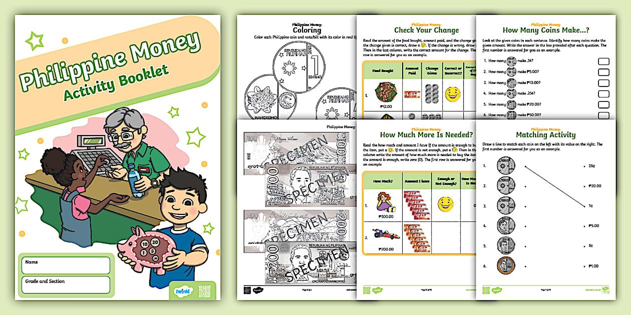 Philippine Money Activity Booklet 1 | Grade 1 | Twinkl