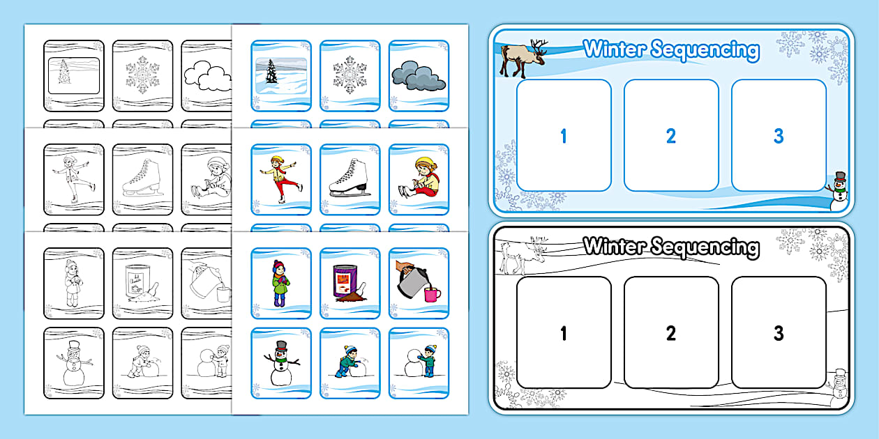 Winter Sequencing Activity | PreK Resource | Twinkl USA