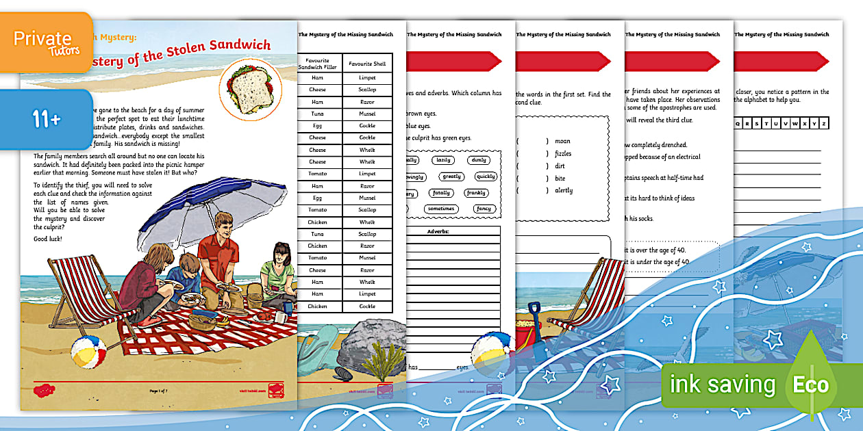 11+ English Mystery: The Mystery of the Stolen Sandwich