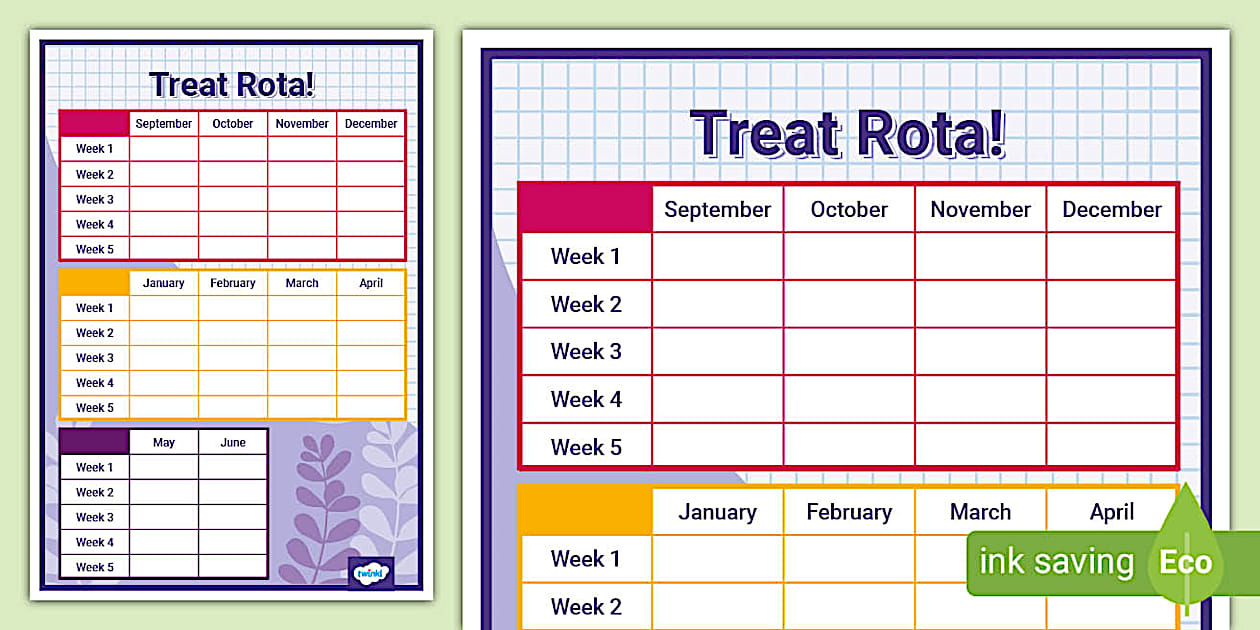 Staff Treat Rota