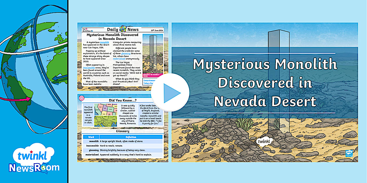 Mysterious Monolith Discovered in Nevada Desert | Twinkl Resources