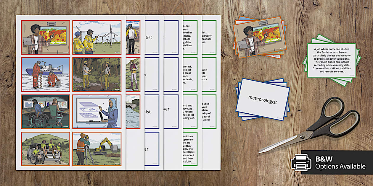 Jobs in Geography Card Sort (teacher made) - Twinkl