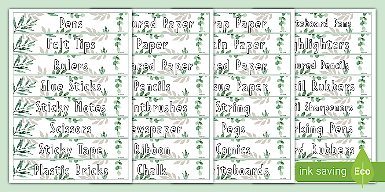 👉 Botanical-Themed Stationery Tray Labels (teacher made)