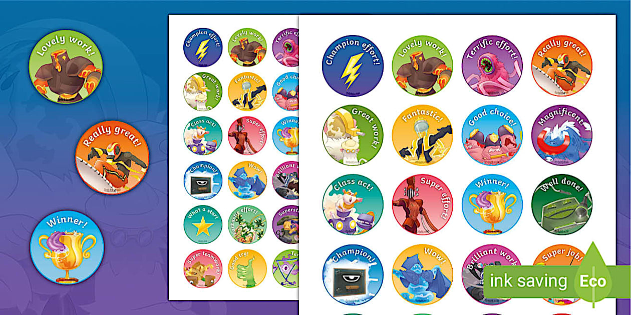 Champion Cards Reward Stickers (teacher made) - Twinkl