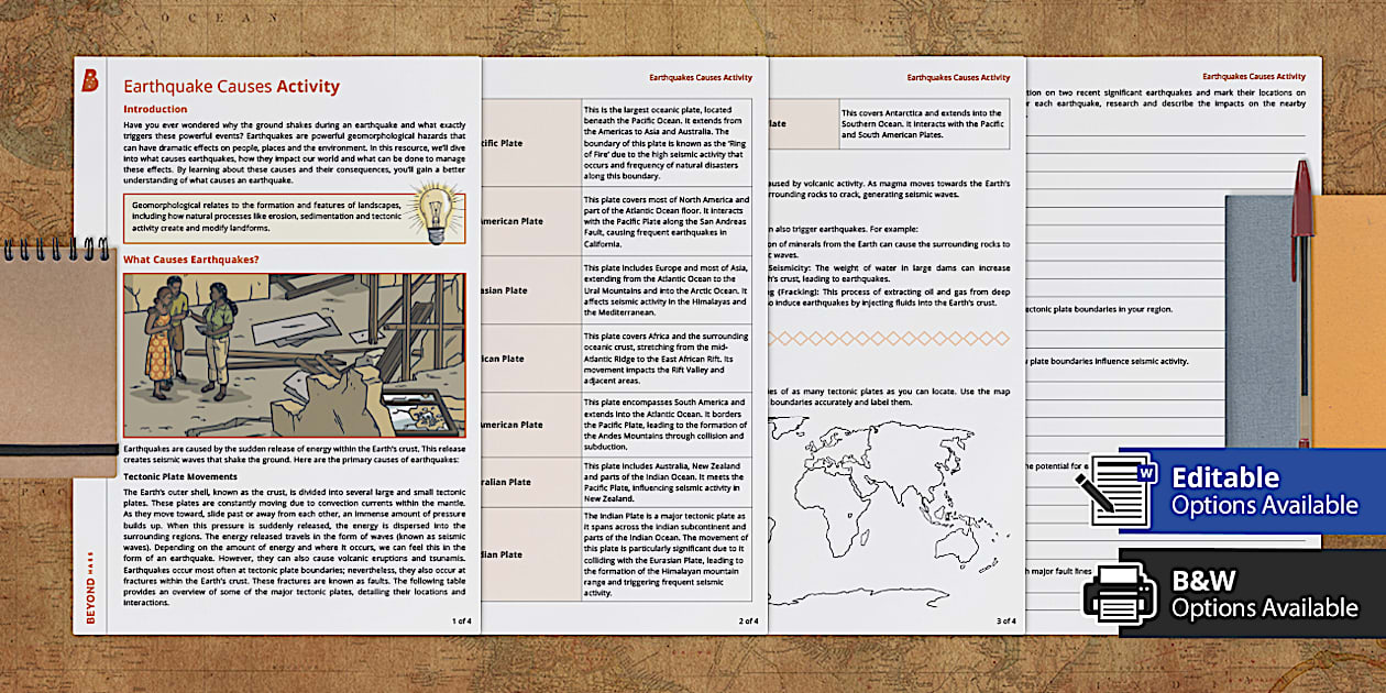Earthquakes Causes (teacher made) - Twinkl