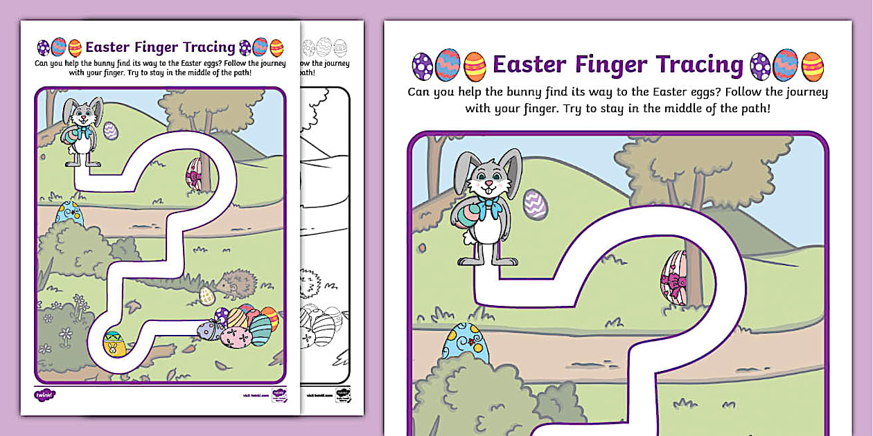 Easter Finger Tracing Activity (teacher made) - Twinkl