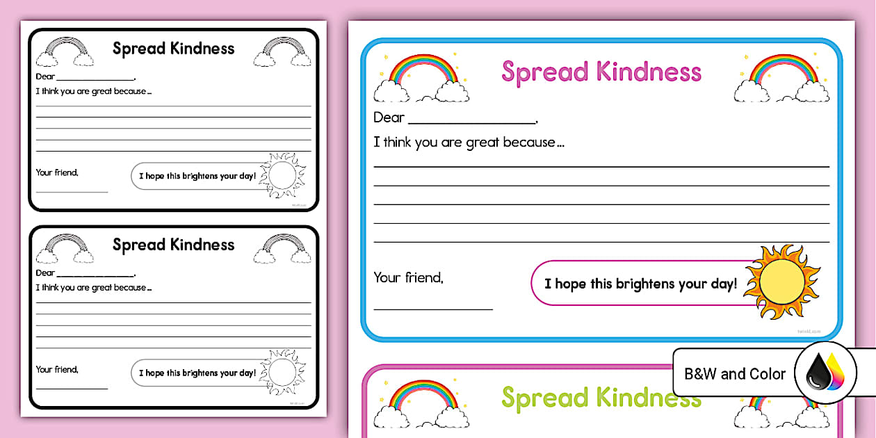 Spread Kindness Cards - Twinkl