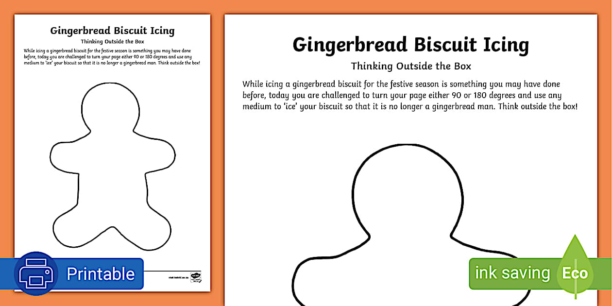 Gingerbread Cookie Design | Creative Thinking Worksheet