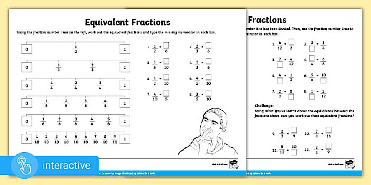 👉 Digital PDF Supports WRM Y4 Equivalent Fractions (2)