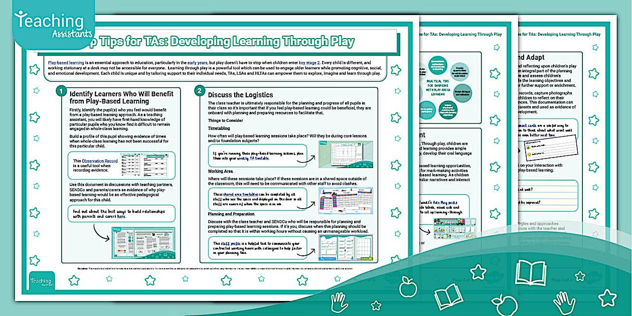 TA Top Tips: Developing Learning Through Play (teacher made)