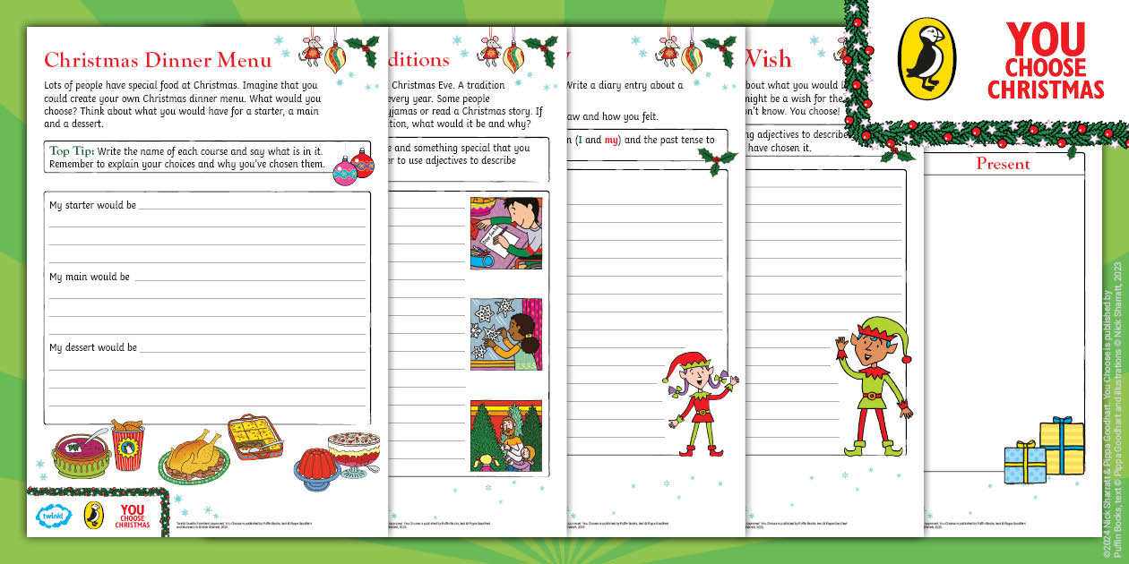 You Choose Christmas: Short Burst Writing Pack [Ages 5-7]