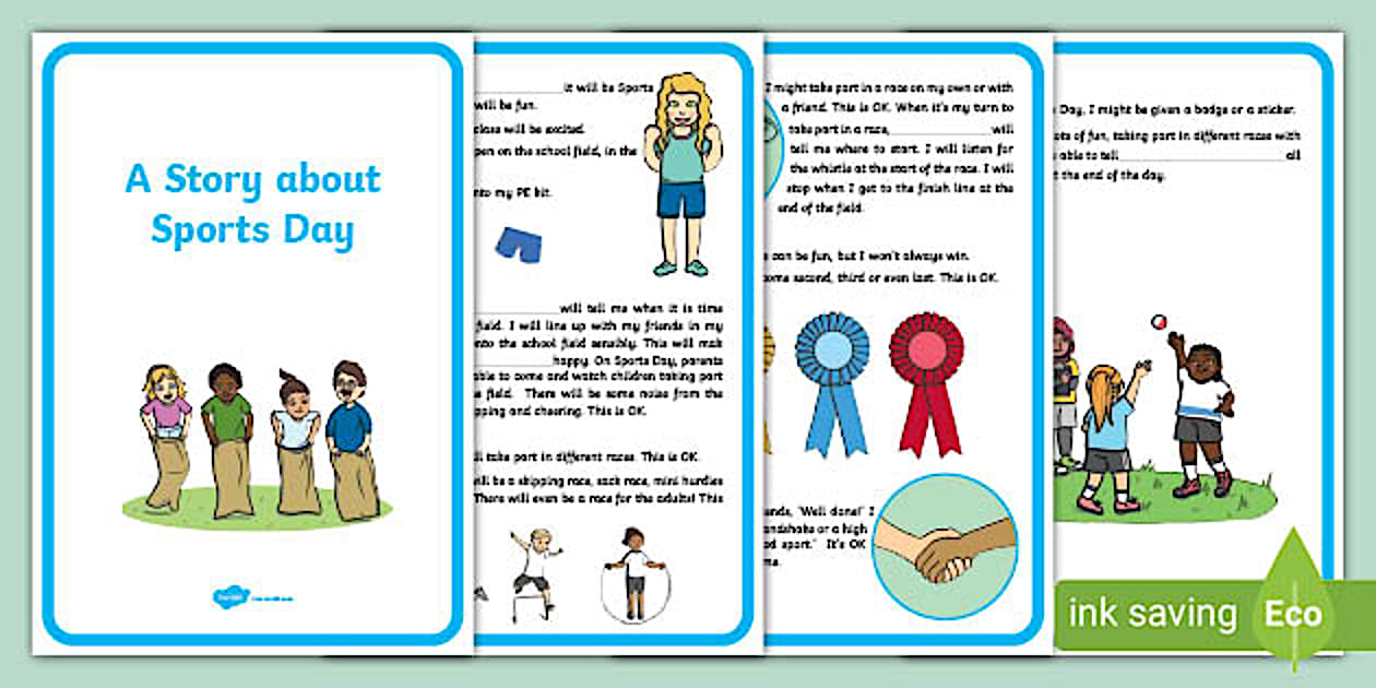 Black and White Sports Day Races and Field Events Social Situation