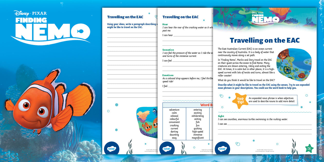 Finding Nemo: Travelling on the EAC Descriptive Writing Activity