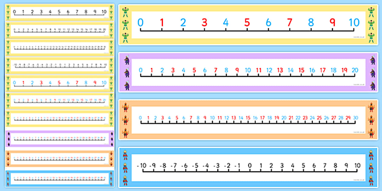 Editable Superhero Number Lines Pack up to 30 - Twinkl
