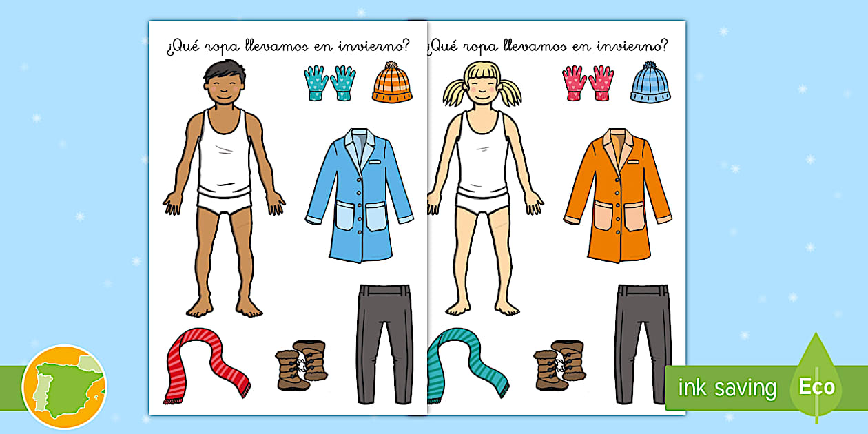 Fichas de actividad: ¿Qué ropa llevamos en invierno?