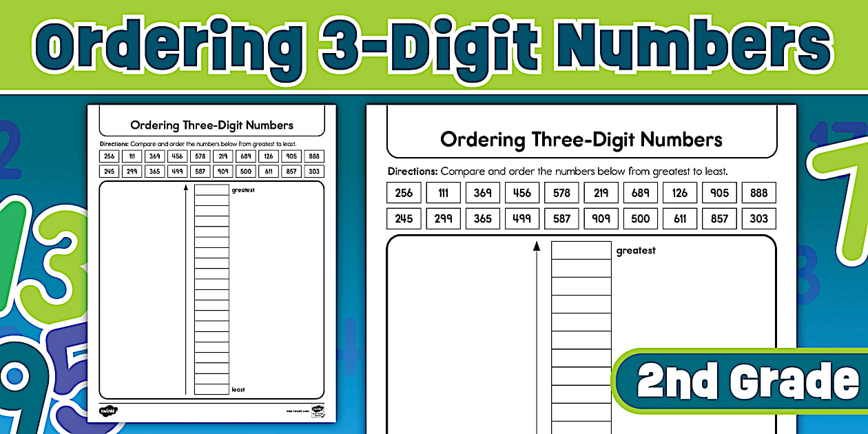 Second Grade Ordering Three-Digit Numbers