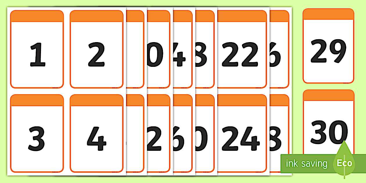 Number Digit Cards 0-30 (teacher made) - Twinkl