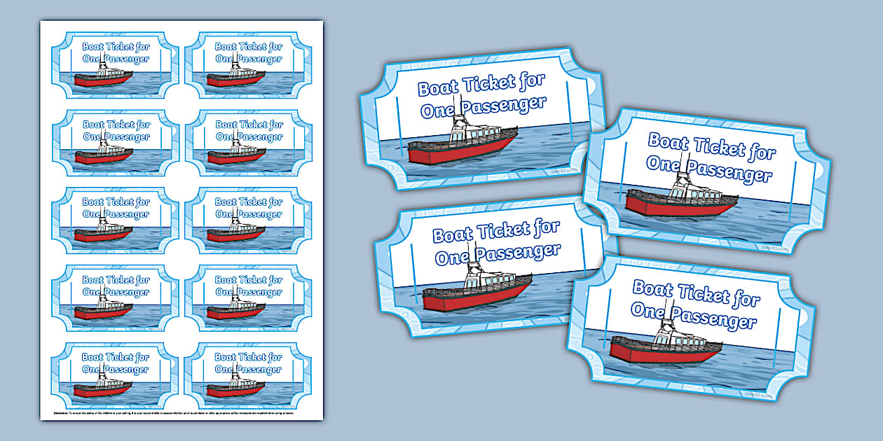 Role Play Boat Tickets