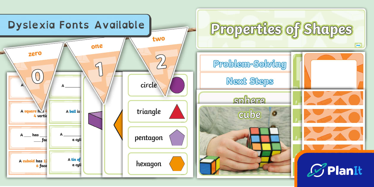 KS1 Maths Shape Working Wall Display Pack - KS1 - Twinkl