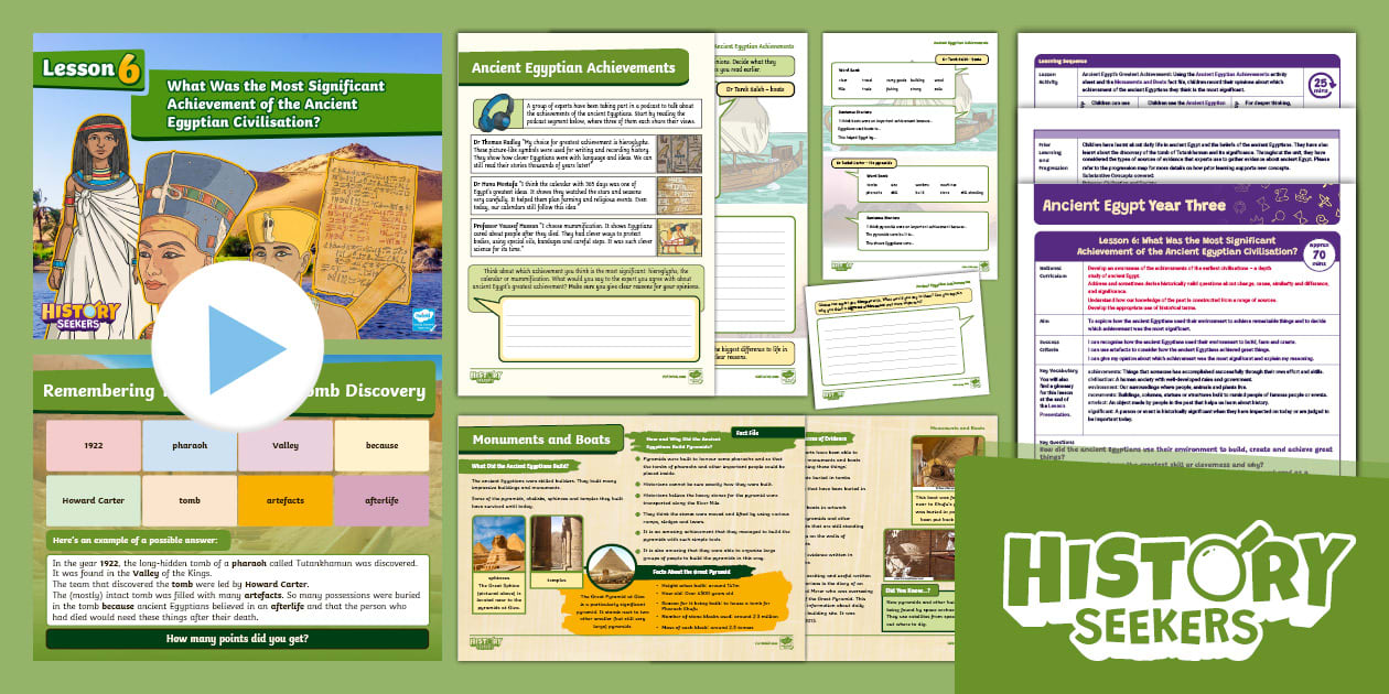 Ancient Egypt Achievements Lesson Pack