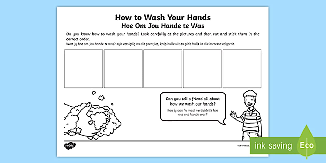 Washing Your Hands Sequence Worksheet (teacher made)