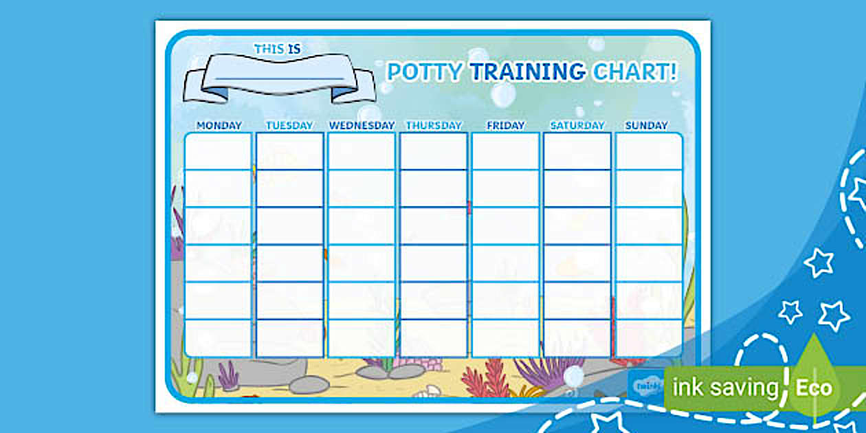 Under the Sea Themed Potty Training Chart