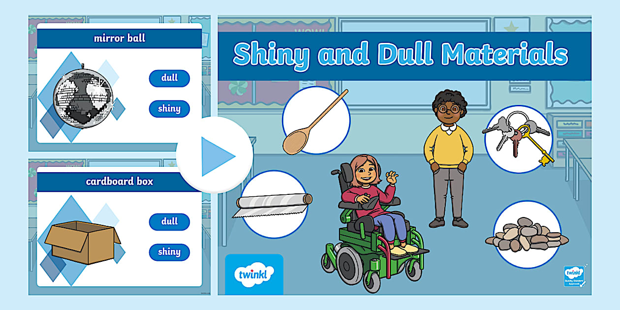 Shiny and Dull Materials PowerPoint | Twinkl (teacher made)