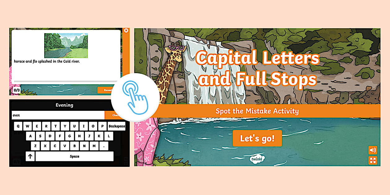 Capital Letters and Full Stops KS2 English Game - Twinkl
