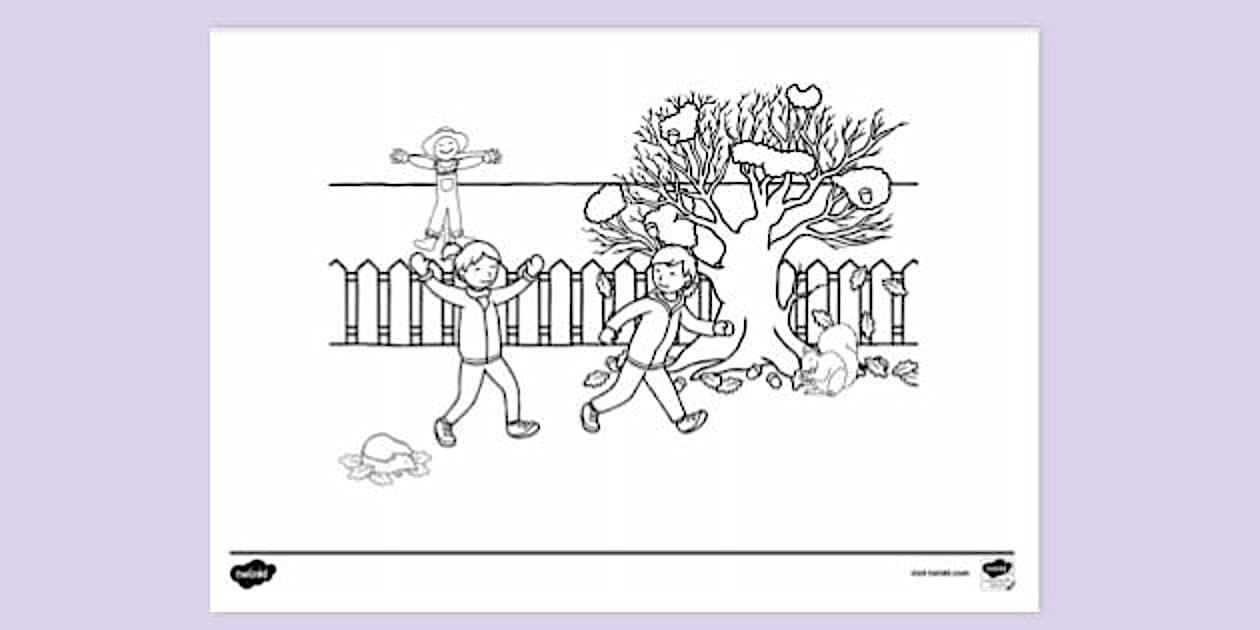 Autumn Colouring Page | Resources For Kids | Twinkl