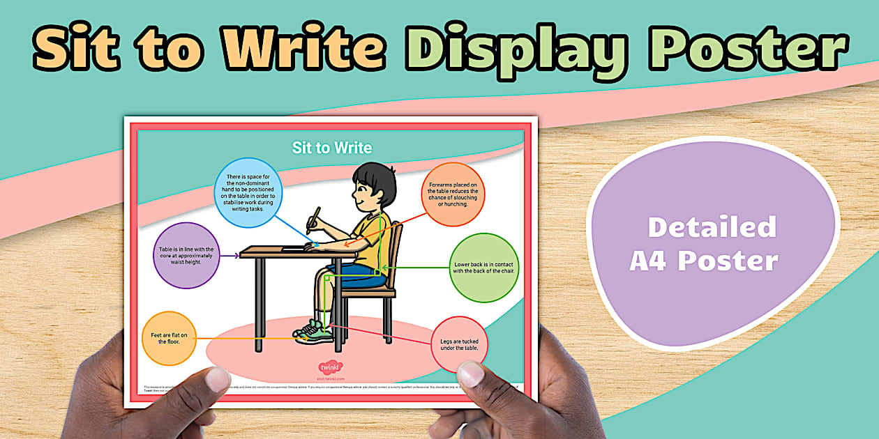 Handwriting Posture Poster | Fine Motor Skills | Twinkl