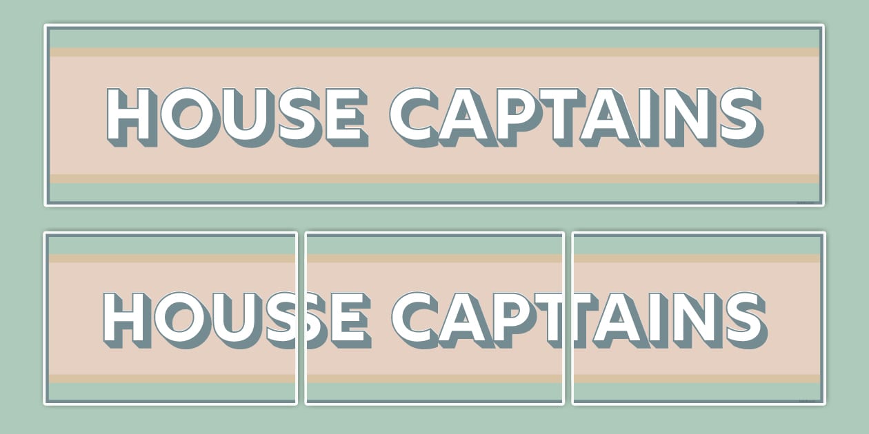 3D Effect Themed House Captains Display Banner - Twinkl