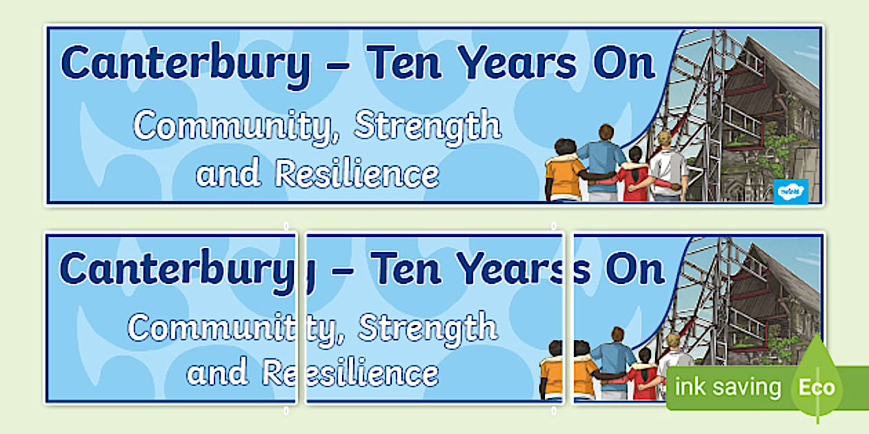 Canterbury - Ten Years On Display Banner (teacher made)