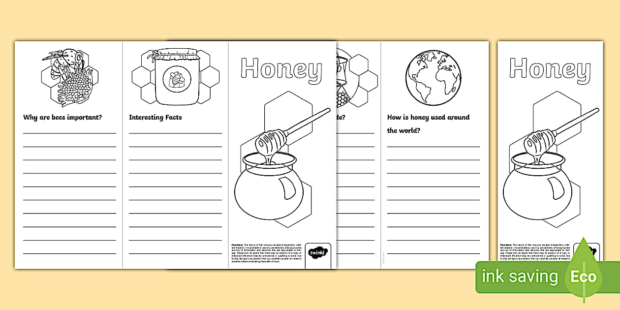 Honey Leaflet Template (Teacher-Made) - Twinkl