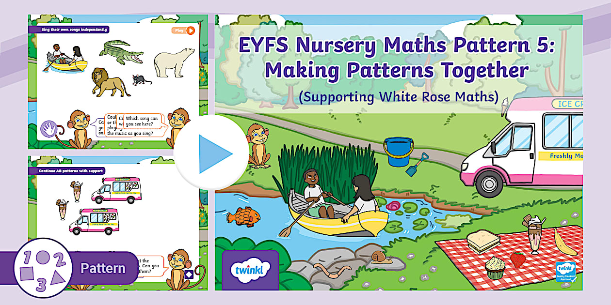 👉 EYFS Maths Pattern PowerPoint Making Patterns Together | WRM