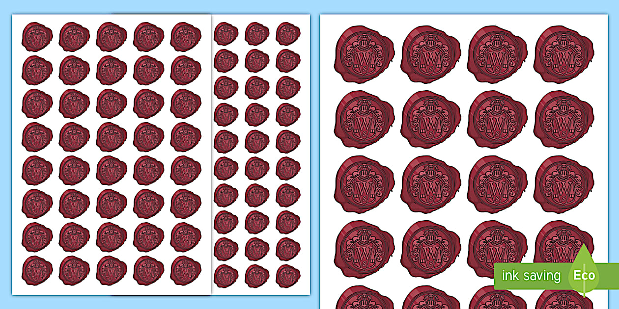 Wizard School Wax Seal Cut-Outs (teacher made) - Twinkl