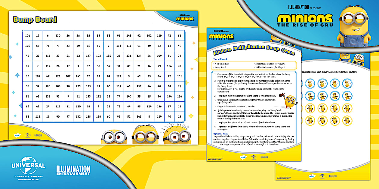 FREE! - 👉 Minions Maths Times Table Grid Game - KS2
