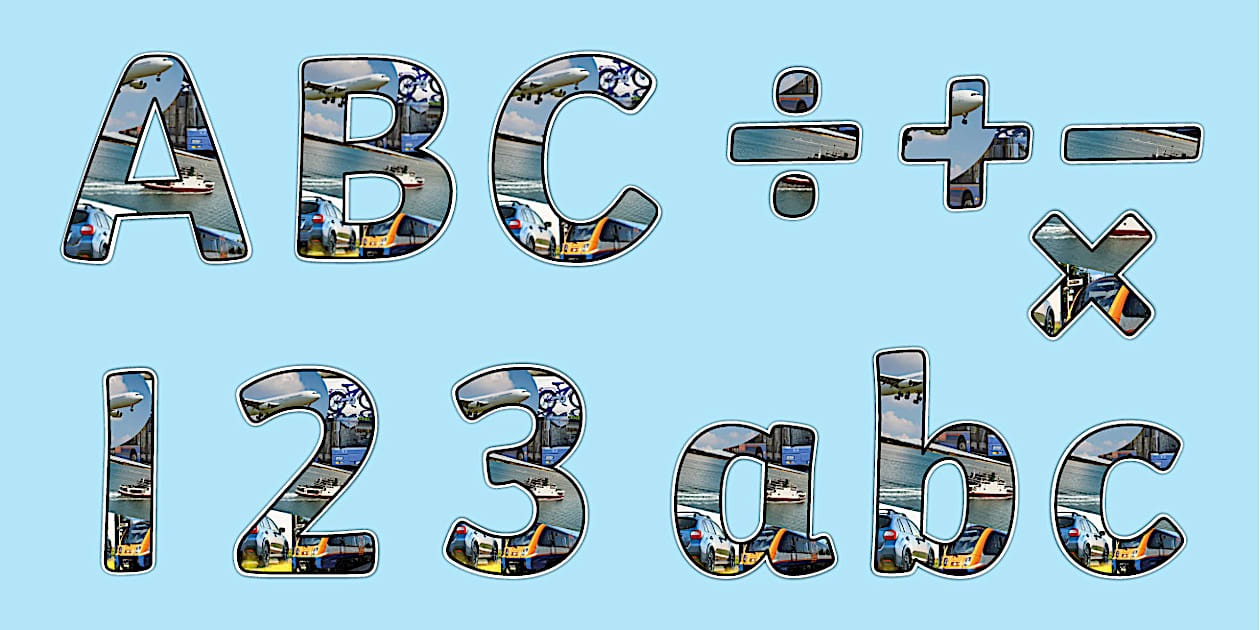 Transport-Themed Display Lettering - Twinkl - KS2 - Twinkl