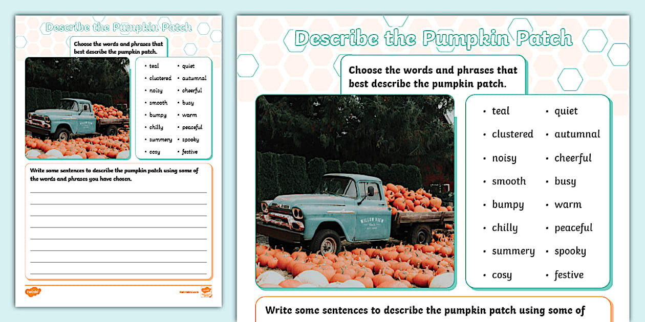 Describe the Pumpkin Patch Writing Activity (Teacher-Made)
