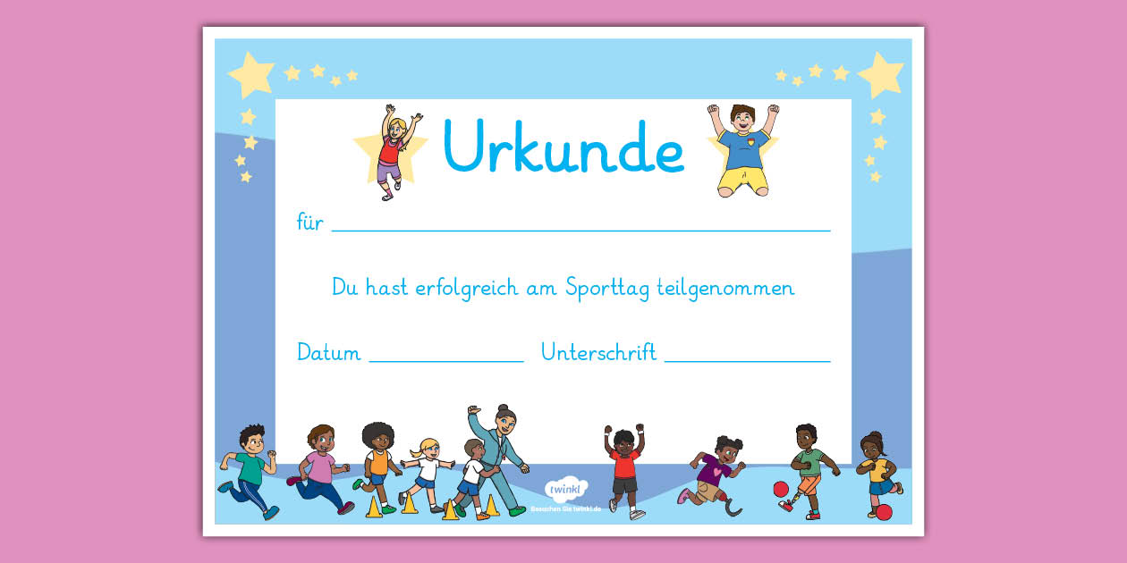 Stilvolle Urkunde Grundschule Vorlage Kostenlos Fotos