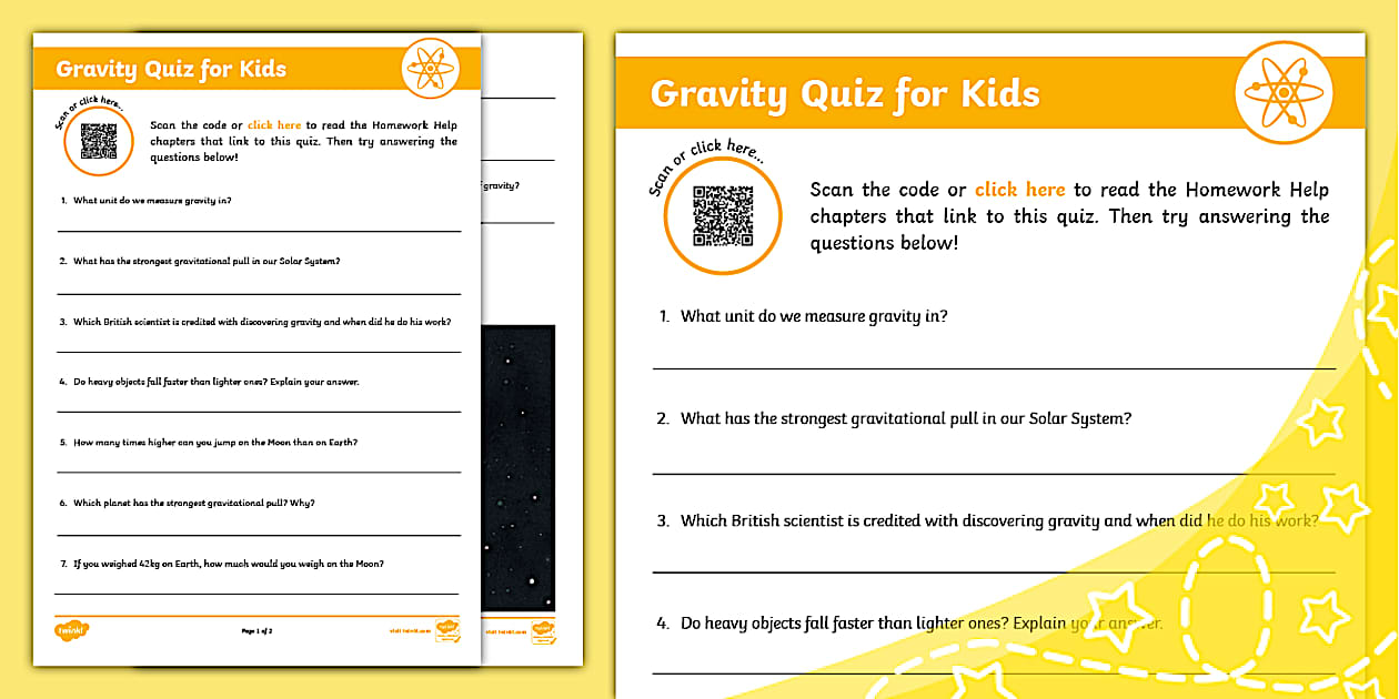 Gravity Quiz for Kids (teacher made) - Twinkl