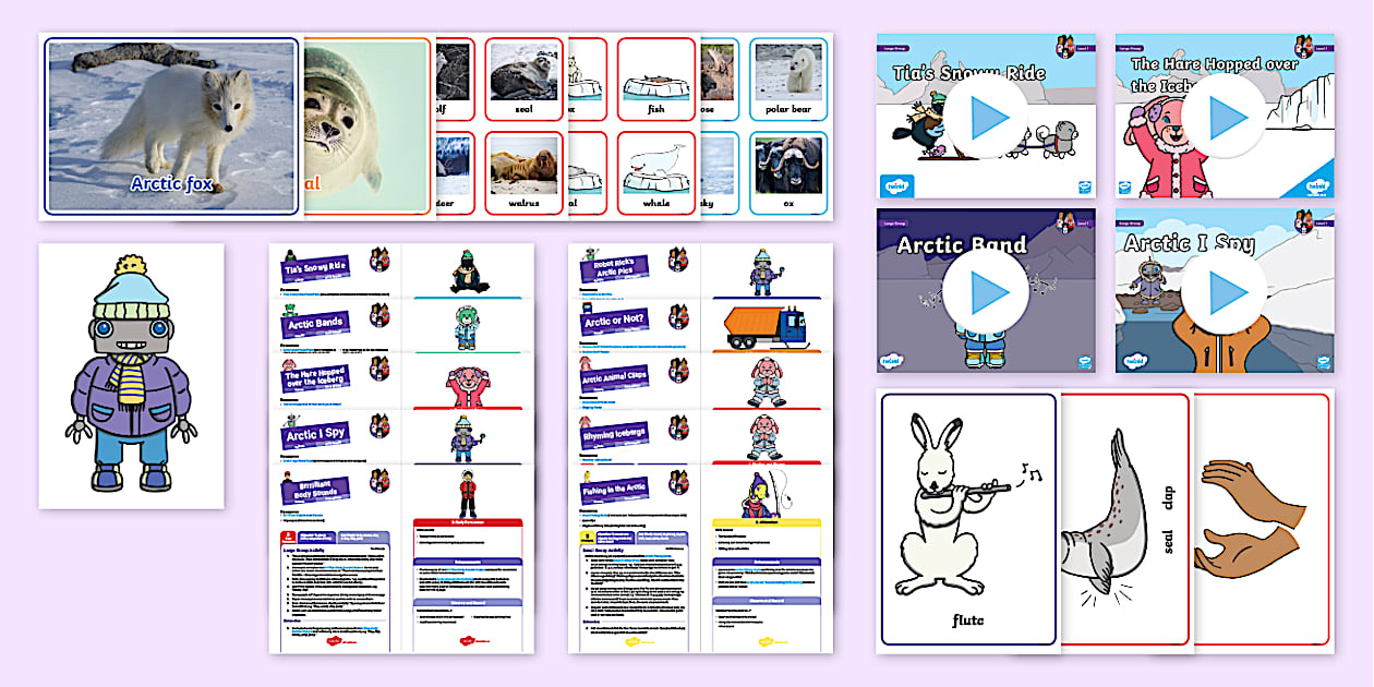 Level 1 Week 23 - Arctic Animals Weekly Lesson Pack - Twinkl