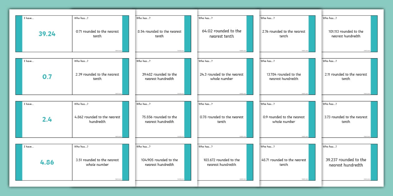 👉 Rounding Decimals Loop Card Game - Twinkl - KS2