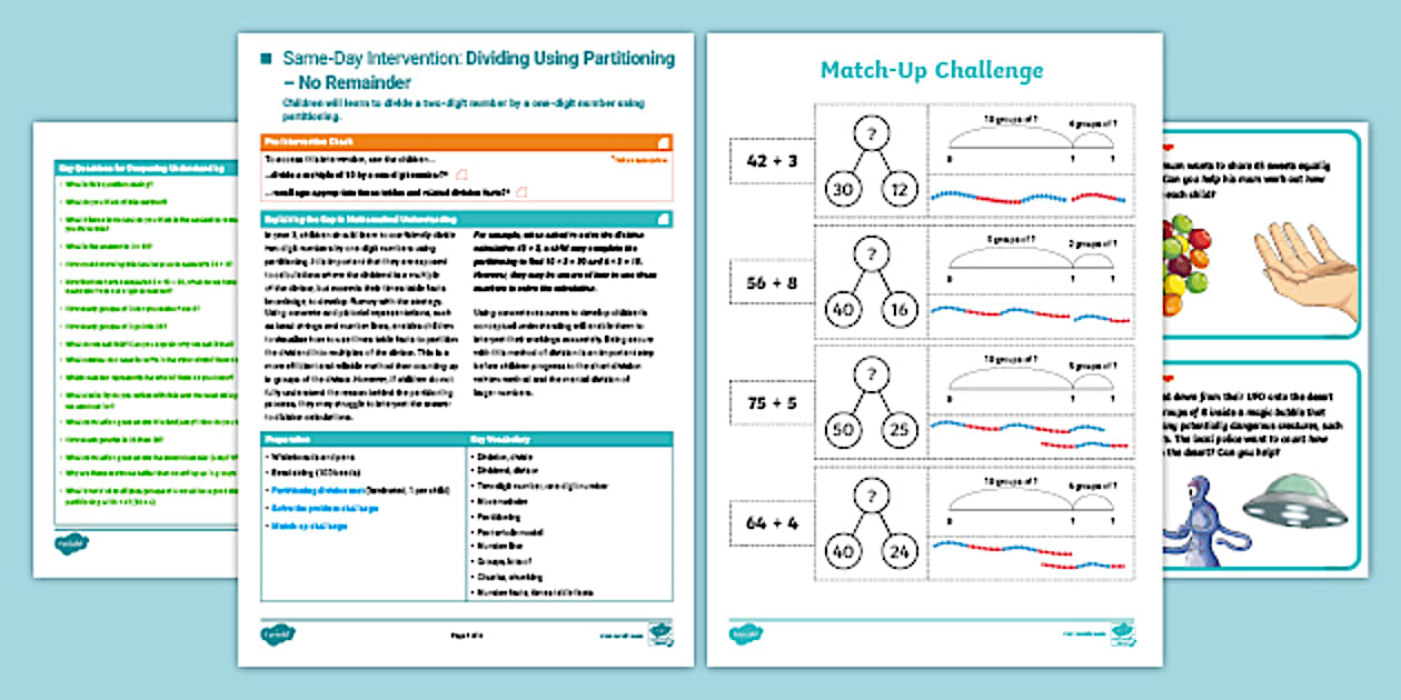 👉 Y3 Maths Intervention: Divide by Partitioning No Remainder
